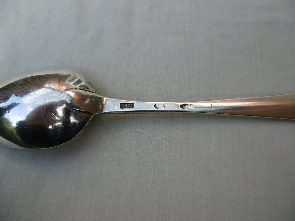 1783 fine Irish George 111 bright cut tablespoon by M Keating great St ...